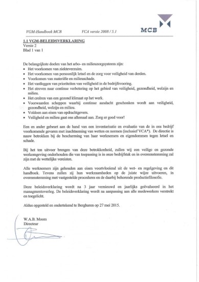 VGM Beleidsverklaring(1) - Moors